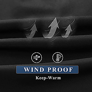 GGleaf Men's Puffer Jacket Down Winter Coat Insulated and Water-Resistant with Hood Removable Black Medium