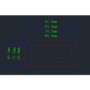 Humbucker to Mini-Humbucker Adapter Pickup Ring -BLACK (A56)