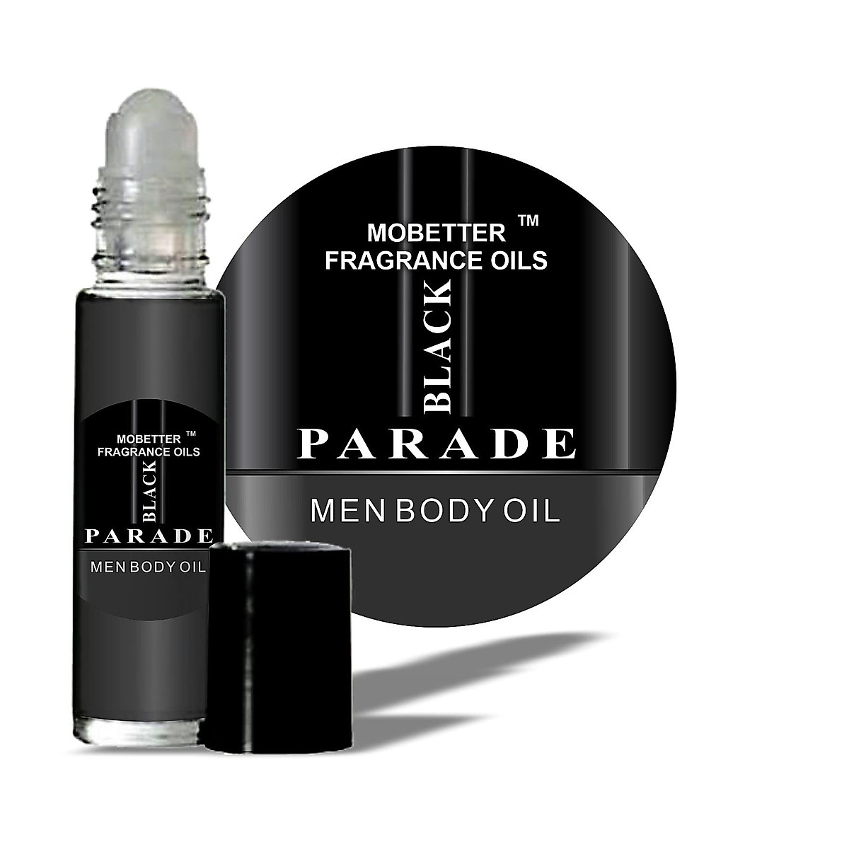 MOBETTER FRAGRANCE OILS Black Parade Cologne Men Body Oil 1/3 oz roll on Glass Bottle