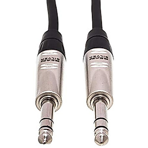 HOSA Technology 2X Pro Balanced 1/4" TRS Male to 1/4" TRS Male Interconnect Audio Cable 5'