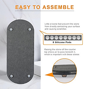 Jadairy Stone Drying Tray 11.8x4.9 Inches Water Absorbing Stone Tray for Sink Instant Dry Sink Caddy Organizer for Kitchen Bathroom Counter