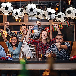 Jishi 16" Soccer Beach Balls Bulk 12-Pack Large Inflatable Blow Up Soccer Balls Party Favor Decorations, Summer Water Fun Birthday Party Gifts, Kids Pool Float Toys Toddler Outdoor Games & Activities