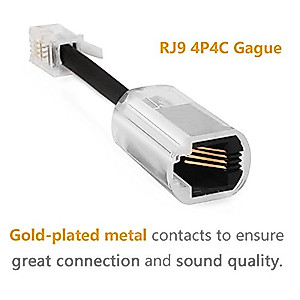 Uvital Telephone Cord Detangler, Anti-Tangle Telephone Handset Cable 360 Degree Rotating Landline Swivel Cord Untangler Black (4 Pack)