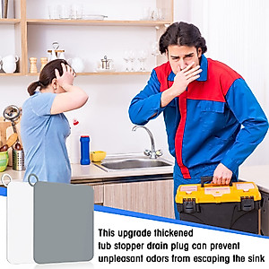 6 Pcs Shower Drain Cover Silicone Floor Drain Cover Anti-Odor Mat for Shower Tub Stopper Shower Drain Cover for Bathtub Kitchen Laundry Sink Accessories White and Grey (5.79 x 5.79 Inch)