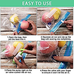 60 Pack Sous Vide Bags Vacuum Sealer Bag for Food, 4 Sizes Reusable Food Bags Vacuum Zipper Storage Bags with Air Valve Double Layers Food Storage