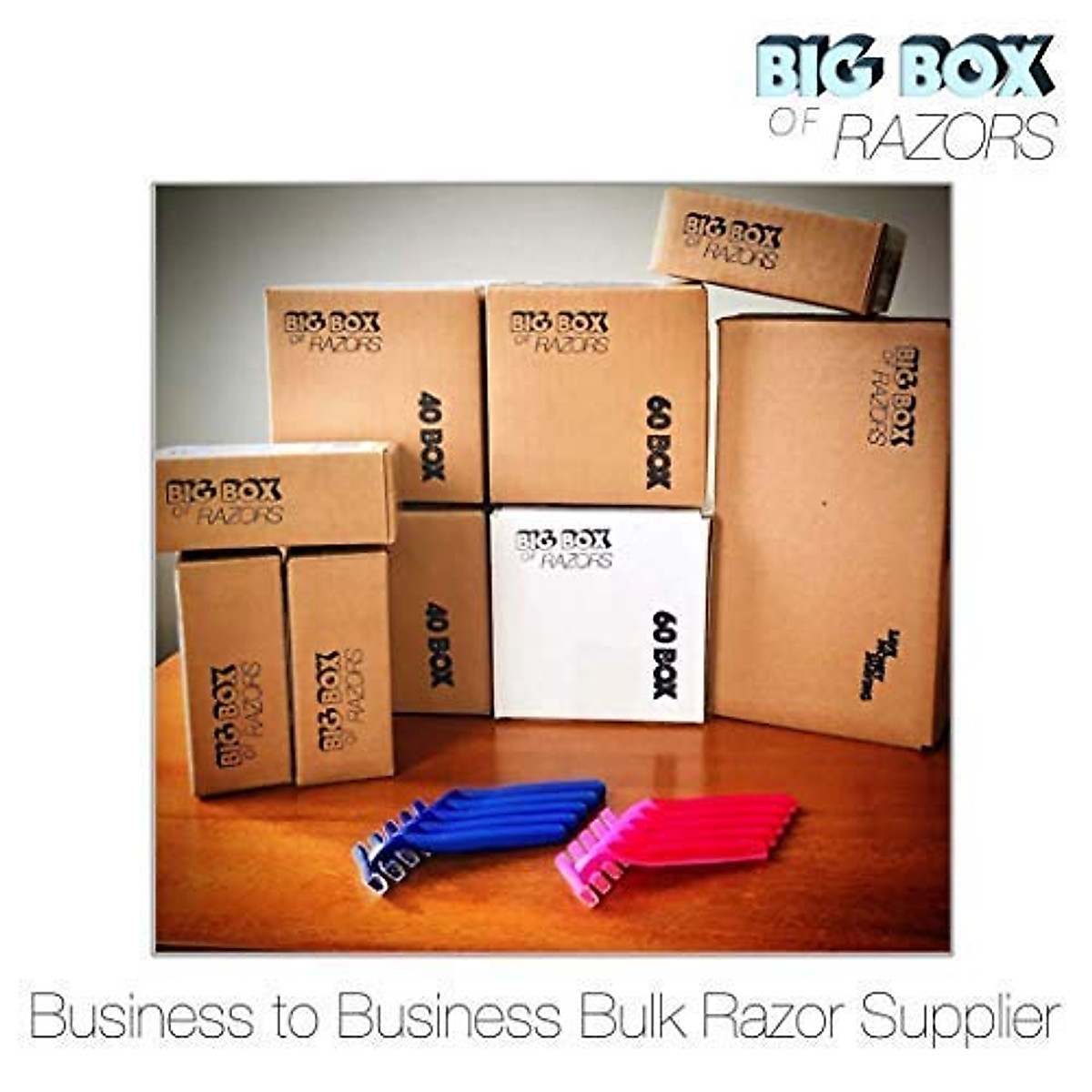 40 Box of Razor Blades Premium Disposable Stainless Steel Hospitality Quality Shavers High End Twin Blade Razors for Men and Women with Aloe Vera Lubrication Strip