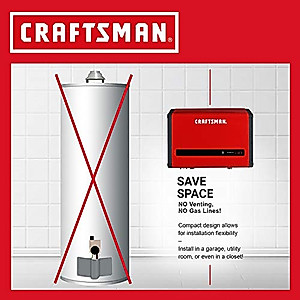 Craftsman CMXTEPA0036 36kW 240-Volt 7.3 GPM Electric Tankless Water Heater, Red