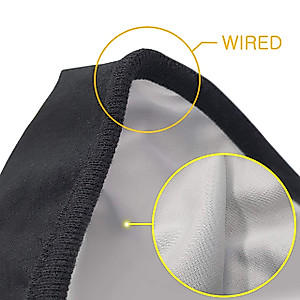 VVUPIC 3-Pack Unisex Washable Reusable Cover 3-Layers Cover Black