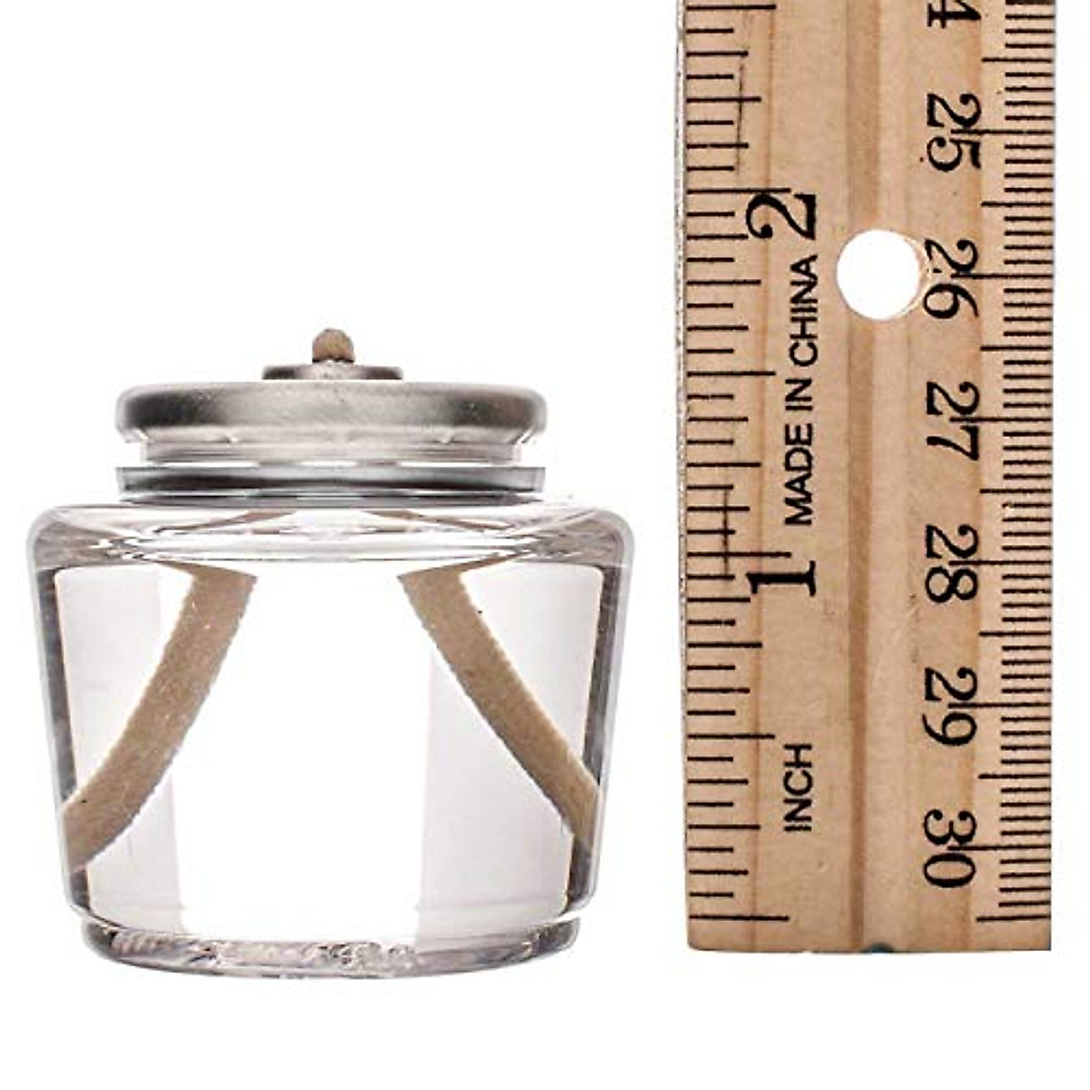 D'light Online HD15 Liquid Votive Fuel Cells 15 Hour Disposable Liquid Disposable in Clear Plastic Fuel Cells Liquid Paraffin in Easy to Open Packaging- Set of 96