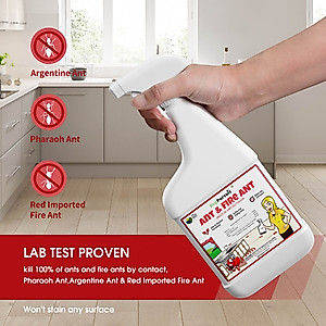 BugPursuit 24oz Ant Killer use for Indoor and Outdoor, Effective, Non-Staining, Ants,Fire Ants, and Other Insect Killer, Ant Spray Safe for Pets and Kids,Non-Toxic, 100% USDA Biobased, Made in USA