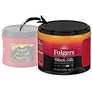 Folgers Black Silk Dark Roast Coffee, 22.6 Ounces (Pack of 6)