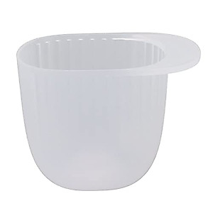 Masyrt Rice Container, Plastic Rice Bucket, Rice Container with Transparent Lid for Flour Beans (White)