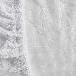 JumpOff Jo - Terry Cotton Crib Mattress Protector for Baby Crib White