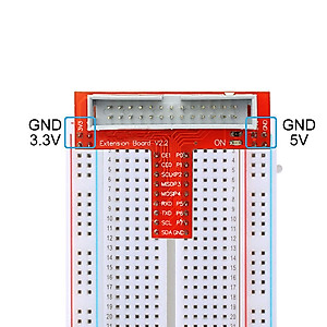 Treedix GPIO Breakout Expansion Kit Compatible with Raspberry Pi, T-Type Expansion Board, 26 Pin Male - Female - Male Extension Cable