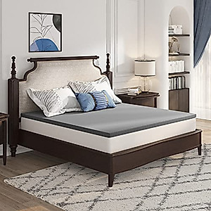 Avenco Gel Memory Foam Mattress Topper, Full Size Mattress Topper 2 Inch, Cooling Mattress Topper Full Size Bed with Breathable, Gel-Infused CertiPUR-US Foam for Pressure-Relief, Grey (AC-T5FM05)