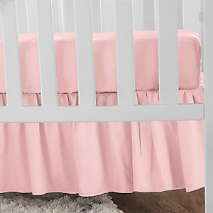 American Baby Company Ultra Soft Microfiber Ruffled Porta/Mini-Crib Skirt, Blush Pink, for Girls(Pack of 1)