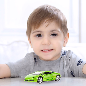 TGRCM-CZ 1/36 Scale Lamborghini Huracan LP610-4 Casting Car Model, Zinc Alloy Toy Car for Kids, Pull Back Vehicles Toy Car for Toddlers Kids Boys Girls Gift (Green)