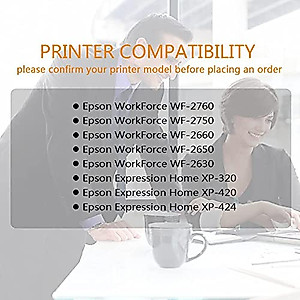 Run Star 3 Pack 220XL Black Remanufactured Ink Cartridge Replacement for Epson 220XL T220XL T220XL120 for Epson Workforce WF-2760 2750 2660 2650 2630 Expression Home XP-320 420 424 Printer (3 Black)