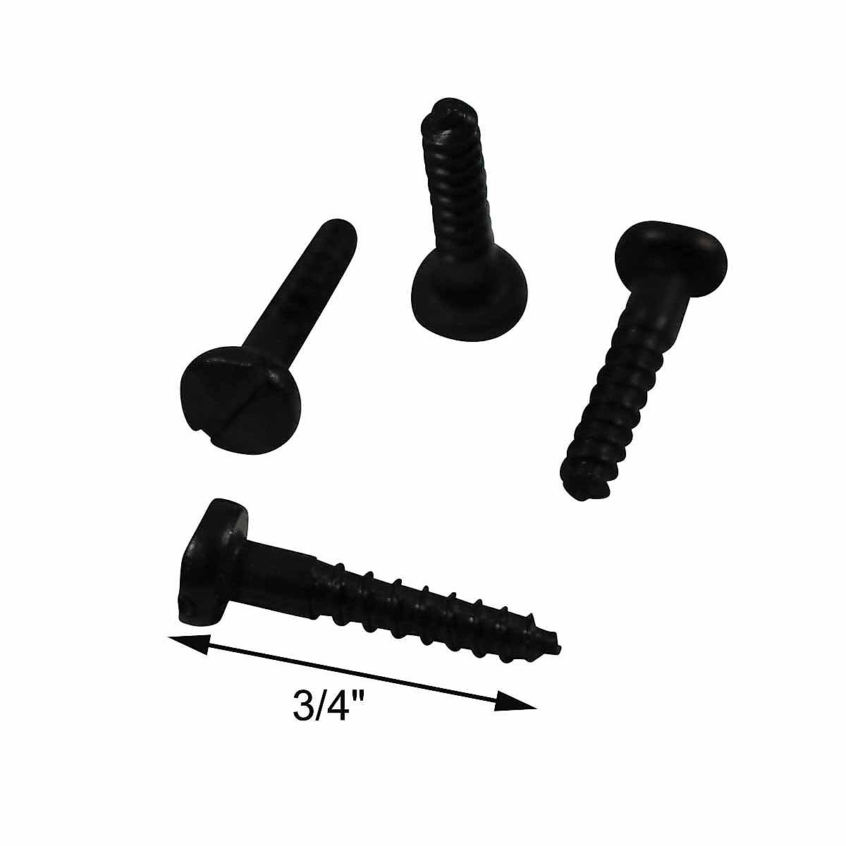 #8 Pyramid Wood Screws 3/4" H 25 Black Steel Screws For Woods Renovators Supply