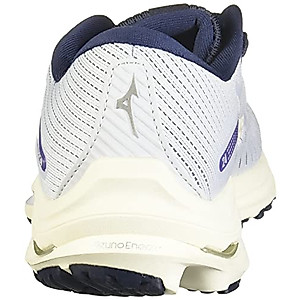 Mizuno womens Wave Rider 24 Running Shoe, Arctic Ice-snow White, 9.5 Wide US