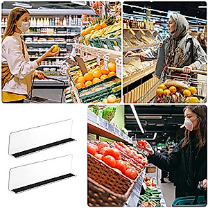 UKCOCO Plastic Shelf Divider Shop Shelf Divider and Shelf Separator for Organization in Store Kitchen and Office Shelves 5PCS