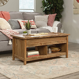 Sauder Cannery Bridge Lift Top Coffee Table, L: 43.15" x W: 19.45" x H: 19.02", Sindoori Mango finish