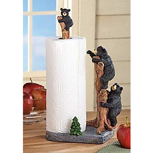 Collections Etc Northwoods Bears Paper Towel Holder