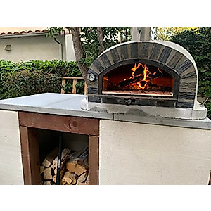 Pizzaioli Stone Arch Traditional Brick Pizza Oven. Premium Triple Insulated for Delicious Outdoor Grilled Steaks, Fish, Veggies, Bread. Cooks Pizzas in 90 Seconds