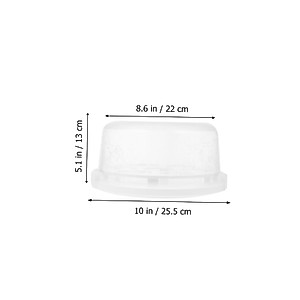 Mobestech 2 Sets Portable Cake Box Cake Storage Case Transparent Cake Case