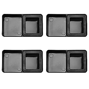 POPETPOP 4pcs Reptile Food Bowl Lizard Gecko Food Water Dish Bearded Dragon Feeding Dish Worm Plate for Small Reptile