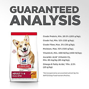 Hill's Science Diet Adult 1-6, Adult 1-6 Premium Nutrition, Small Kibble, Dry Dog Food, Chicken & Barley, 35 lb Bag