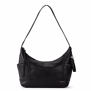 The Sak womens Kendra Hobo Bag in Leather Timeless Elevated Silhouette Soft Supple Handcrafted Sustainably, Black Ii, One Size US