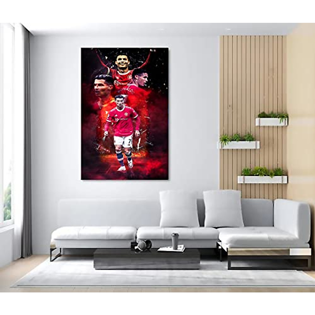 Cristiano Ronaldo CR7 Poster Wall Art Print,Football Sports Decor Superstar Quote Poster,Inspirational Canvas Wall Art Motivational Artwork Modern Home Decor For Living Room,Office,Gym,Classroom Wall Decor,Gifts.(Unframed,16”X24”inches）.