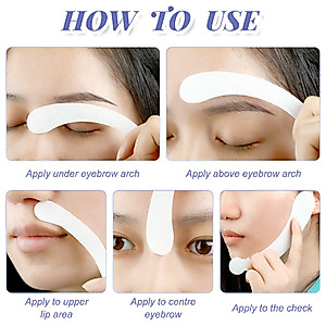 400 Pieces Facial Hair Removal Kit - Wax Strips for Eyebrows, Lips, Face for Women, Men - Home and Travel Use