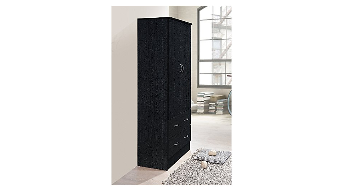 Stylish Hodedah Two Door Wardrobe with Drawers