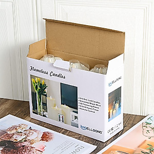 ANGELLOONG Flickering Flameless Candles, Most Realistic LED Candles with Remote and Timer, Set of 3 Battery Operated Candles for Valentines Home Wedding Birthday Decoration