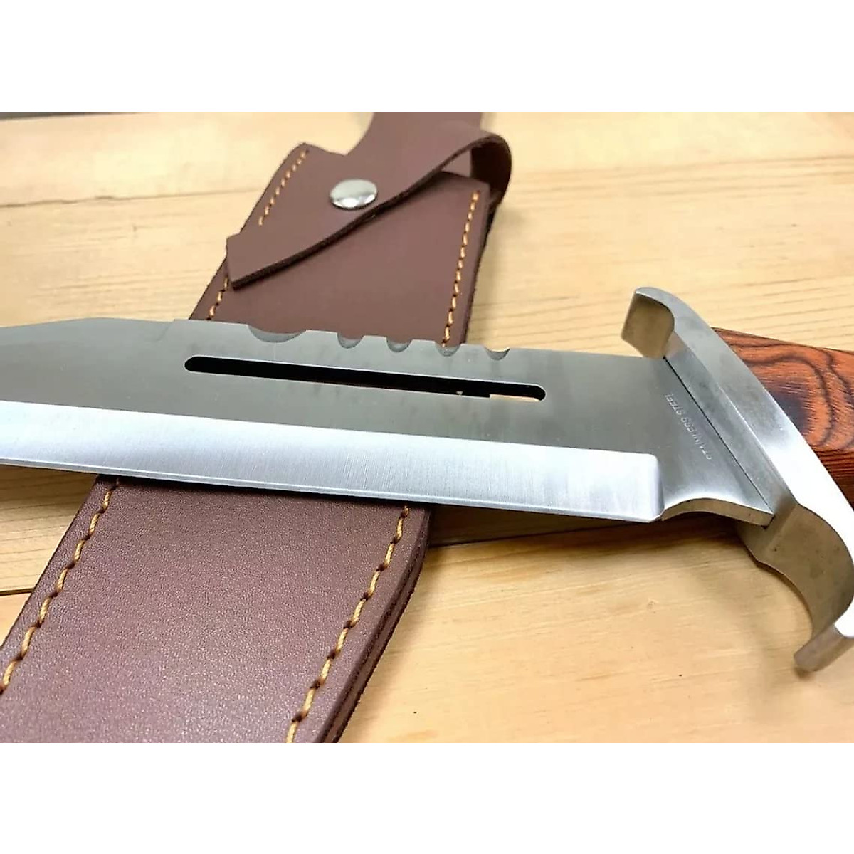 UNIQUE BLADES ! Custom Handmade knife 17'inches Rambo Knife Hunting Survival Bowie Knife ! Full Tang Knife With Leather Sheath