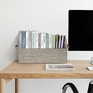 ORGMASTER Closet Organizer Bins, Fabric Storage Bins Foldable Storage Box Shelf Baskets Container Trapezoid Storage Bin for Organizing Home Office Shelves Wardrobe RV, 4 Pack, Coffee