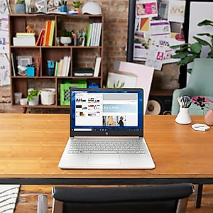 HP Latest Stream 14'' HD Laptop, Intel Celeron Processor, 4GB Memory, 64GB eMMC, Fast Charge, HDMI, Up to 11 Hours Long Battery Life, Office 365 1-Year, Win S, Microfiber Bundle, Pink Gold 4GB RAM