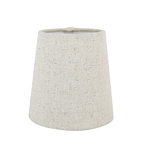 Meriville Chandelier Lamp Shades, 3.5-inch by 4.5-inch by 4.5-inch, Clip-on (Set of 2, Natural)