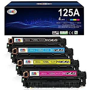125A Toner Cartridges 4-Pack Replacement for HP Color CP1215,CM1312nfi,CM1312 MFP,CP1518ni ,CP1515n Printer Ink (Black,Cyan, Magenta, Yellow)