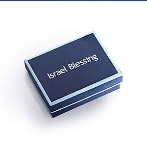 Israel Blessing Hebrew Sparkling Name Necklace in Precious Metal Types Gift for Women- Judaica Jewelry Pendant -14k Solid Yellow Gold