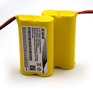 elxjar (5-Pack) 2.4V 600mAh BP2-A Dual-LITE Ni-CD Battery Pack Replacement for Exit Sign Emergency Light, CSXWREB3 HUBBEL Battery, BP2A BP2-0A 0BP2-0A