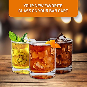 Stock Your Home Set of 12 Rocks Glasses - 11 oz Clear Old Fashioned Lowball Glasses - Perfect for Bourbon - Elegant 11 Ounce Rocks Glass Set with Heavy Base - Clear Whiskey Glasses Bulk Set of 12