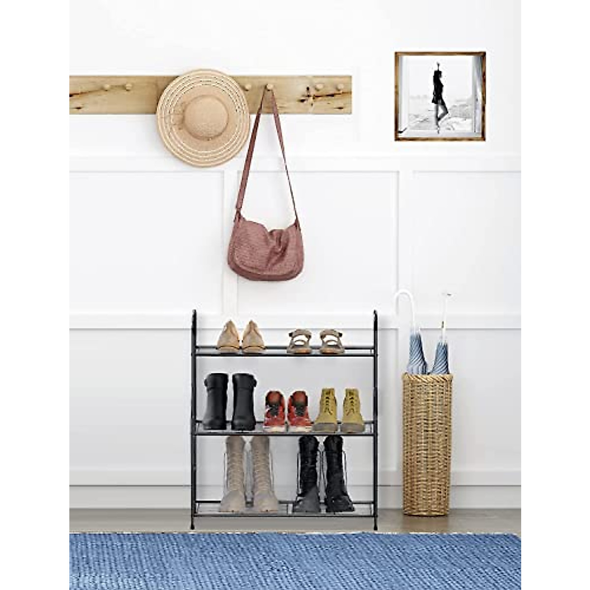 Bextcok 3 Tier Plant Stand,Tiered Plant Shelf for Multiple Plants,Metal Plant Shelf Stands,Multiple Flower Pot Display Rack,Iron Shelves Holder for Patio Garden Corner Indoor Outdoor