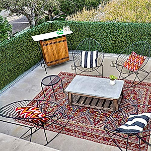 Windscreen4less Artificial Faux Ivy Leaf Decorative Fence Screen 20'' x 20" Boxwood/Milan Leaves Fence Patio Panel, Ficus 23 Pieces