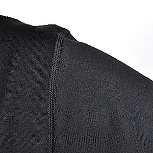 SHEEP RUN Men 100% Merino Wool Shirt Lightweight Short Sleeve Crew Sports (M, Black)