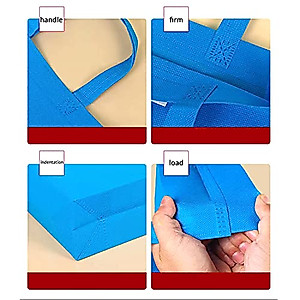 Cihomia 100PCS Custom Non-woven Bags Tote Gift LogoTravel Kitchen Shopping Reusable Grocery Bag with Handle (one color, horizontal)