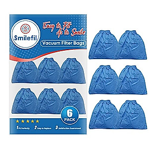 Smilefil 6 Pack VRC5 Cloth Filter Fits Vacmaster 4 to 16 Gallon Wet/Dry Vacuums, fits for Craftsman 2&2-1/2 Gal. Shop Vac 916949, 9-16949