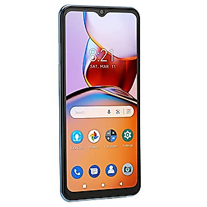 DAUERHAFT 5G WiFi Smartphone, 4500mAh 8GB RAM 128GB ROM 6.53 Inch X40 Pro Mobile Phone Blue for Work Use(#1)